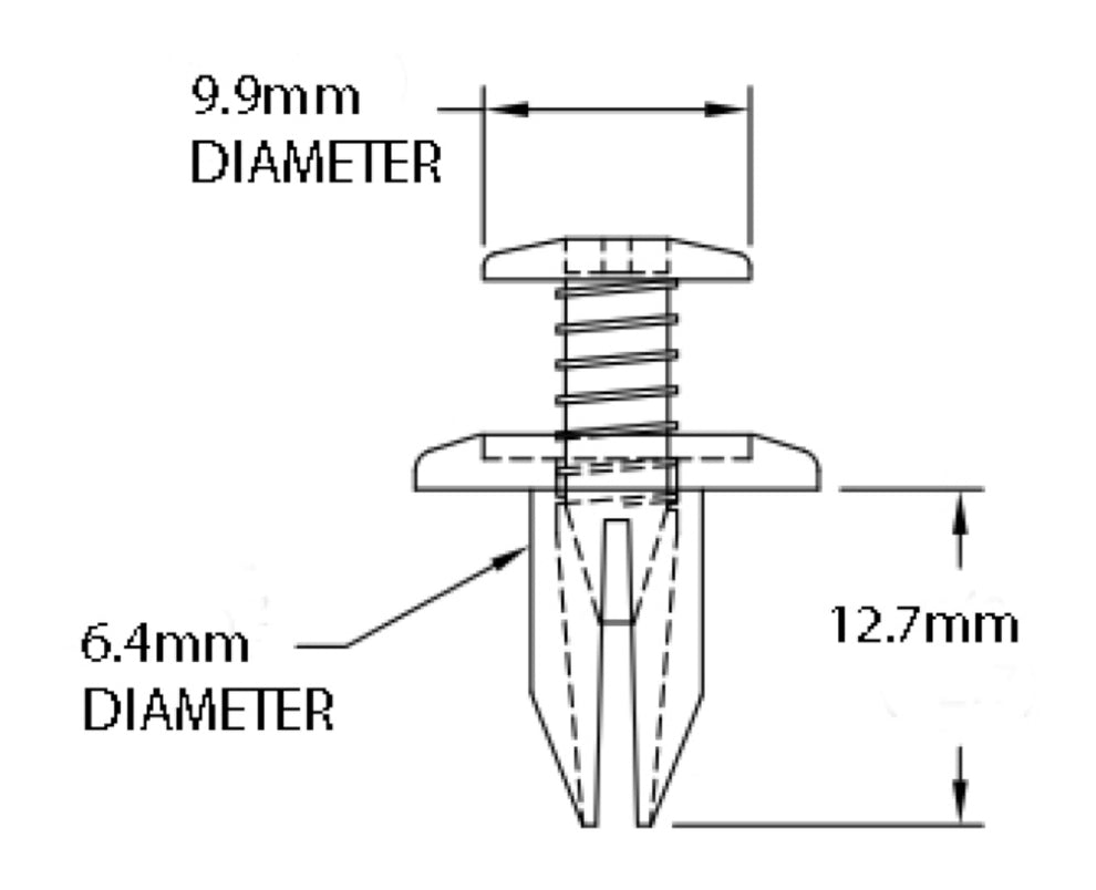 Plastic Screw Rivets Scrivets 6mm x 13mm Short – Speedy Fasteners